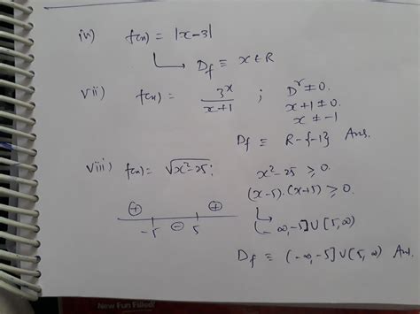 find the domain of the following real valued functions i f x 16x