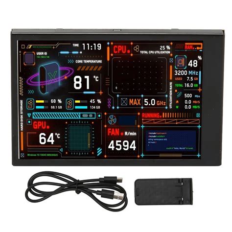 Computer Temp Monitor 3 5 Inch Ips Dimmable Dual Usb C Theme Editor