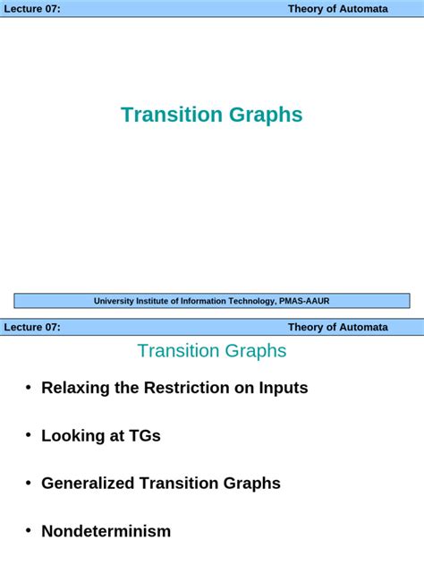Lec 07 Transition Graphs Pdf Automata Theory Theoretical Computer Science