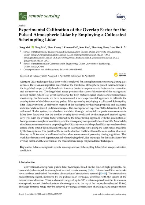 Pdf Experimental Calibration Of The Overlap Factor For The Pulsed