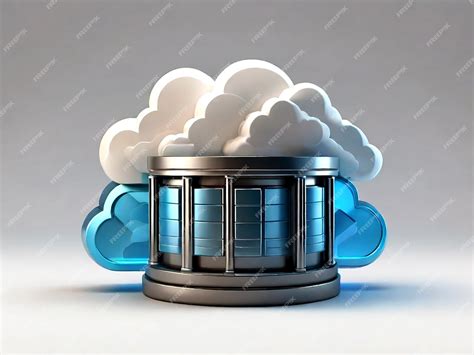 Premium Vector Vector Premium Cloud Server Database Storage Icon 3d