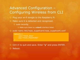 Raspberry JAM 1 Setup Raspberry Pi With Raspbian Vick Nesh PPT