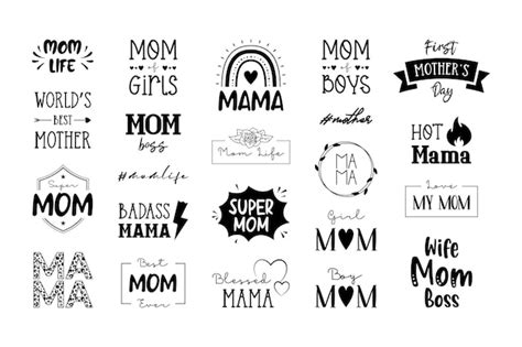 무료로 다운로드 가능한 엄마 인생 Svg 번들 벡터 And 일러스트 Freepik