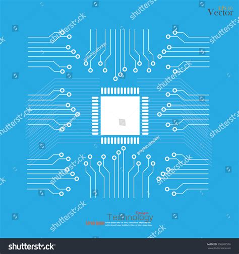 Circuit Board Abstract Background Chip Center Stock Vector Royalty Free Shutterstock