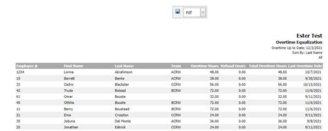 Overtime Equalization Report Helpdocs