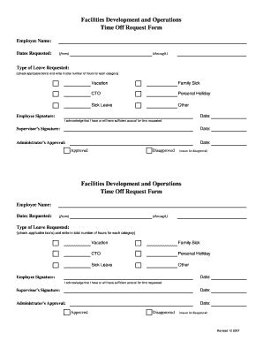 Pto Request Form Fill Out And Sign Printable Pdf Template Signnow