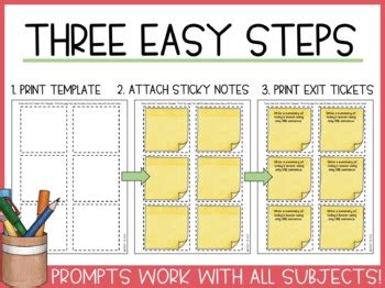 Exit Ticket Templates 15 Sticky Note Exit Slips All Subjects