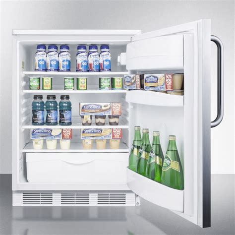 Accucold Ff6bisstb 24 Inch Built In Compact Refrigerator With