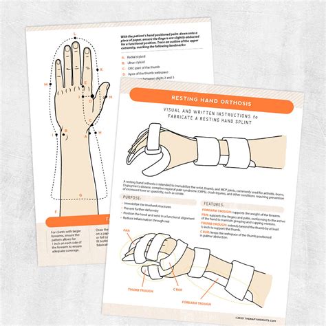 Resting Hand Orthosis Visual And Written Instructions To Fabricate A