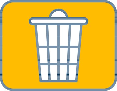 Delete Button Icon Or Symbol In Yellow And White Color 24465801 Vector