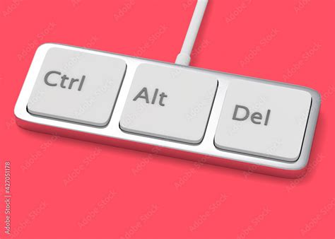 Ctrl Alt Del Minimal Keyboard Concept D Stock Illustration Adobe Stock