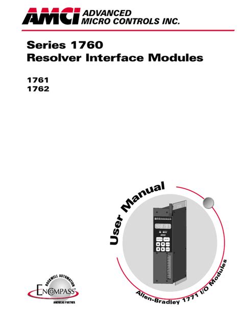 1761 1762 Plc5 Resolver Interface Plc Pac Module User Manual Pdf Electrical Engineering