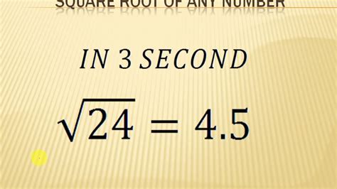 Square Root Of Imperfect Squares