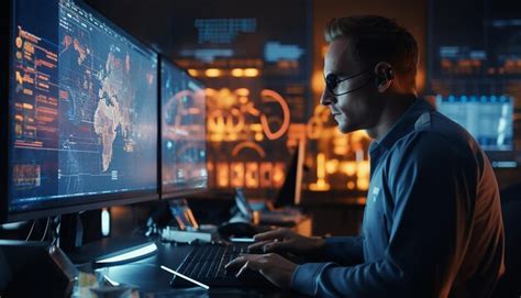 Premium Ai Image Automation Data Analytic With Robot And Digital Visualization For Big Data