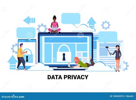Ip Security Data Protection Protocols Blue Technology Background