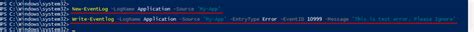 Powershell Write Eventlog The Source Name Test Does Not Exist On