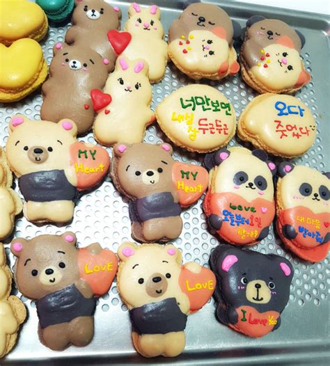 화이트데이발렌타인데이마카롱 하트마카롱 아이디어스