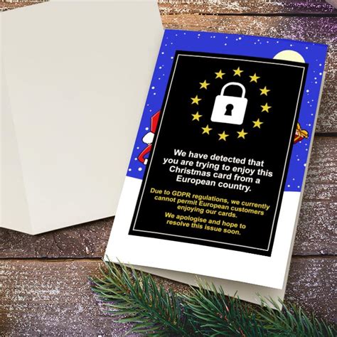 gdpr error message funny christmas card