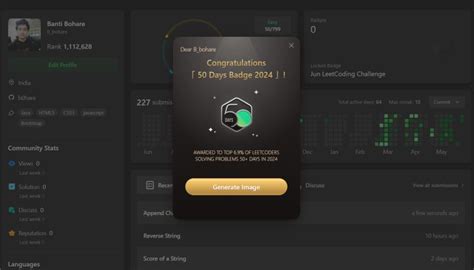 Completed Day 50 Of Leetcode Banti Bohare Posted On The Topic Linkedin