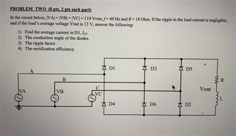 Solved PROBLEM TWO 8 Pts 2 Pts Each Part In The Circuit Chegg Com