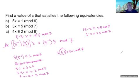 Finding Modular Inverses By Observation Youtube