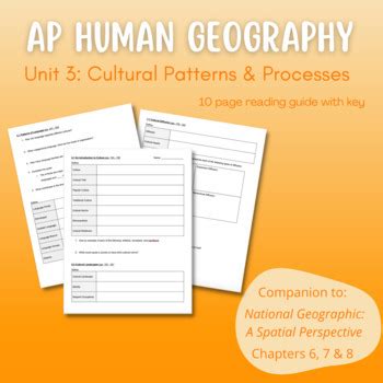 AP Human Geography Unit Reading Guide A Spatial Perspective