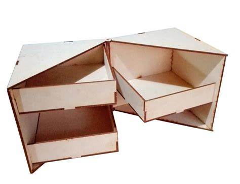 Half Cube Box Vector File Display Vector Cut File Digital Vector Art Laser Cut Pattern Etsy