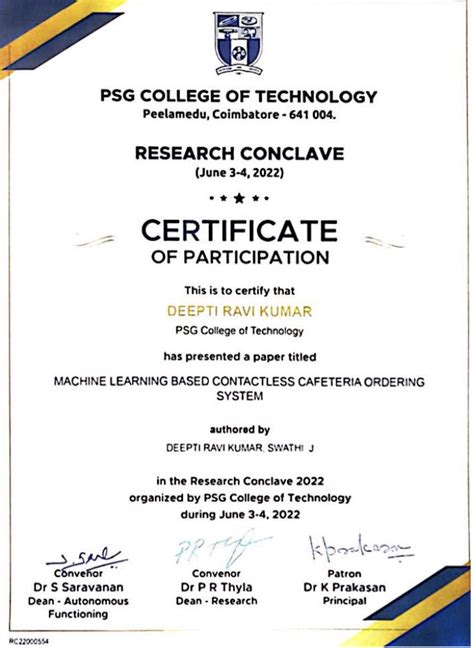 Deepti Ravi Kumar On Linkedin Machinelearning Project Research Researchconclave2022 12