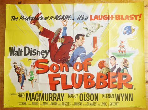 Vintage Disney Son Of Flubber Original Quad Poster 1963 Fred Macmurray