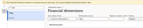 How To Removehandle Unused Financial Dimension In D365 Fando Vs Ax 2012 D365 Finance And Operation