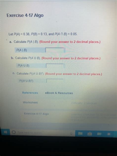 solved exercise 4 17 algo let p a 0 38 p b 0 13 and