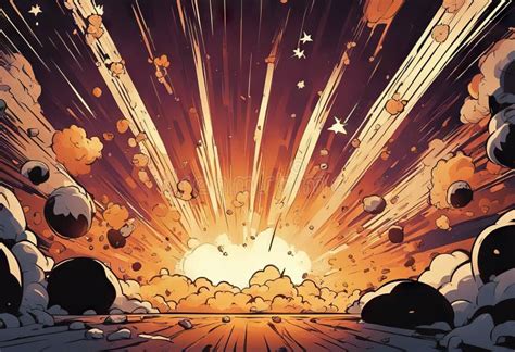 Cartoon Effects Explosion Design Element Stock Illustrationcomic Book Cartoon Exploding Manga