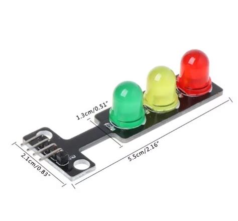 Traffic Light Module System Led 8mm Red Yellow Green 3 Leds Lights