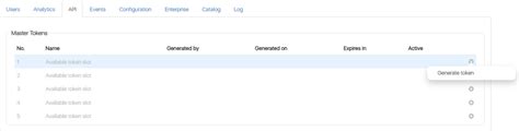 How To Generate Api Master Token