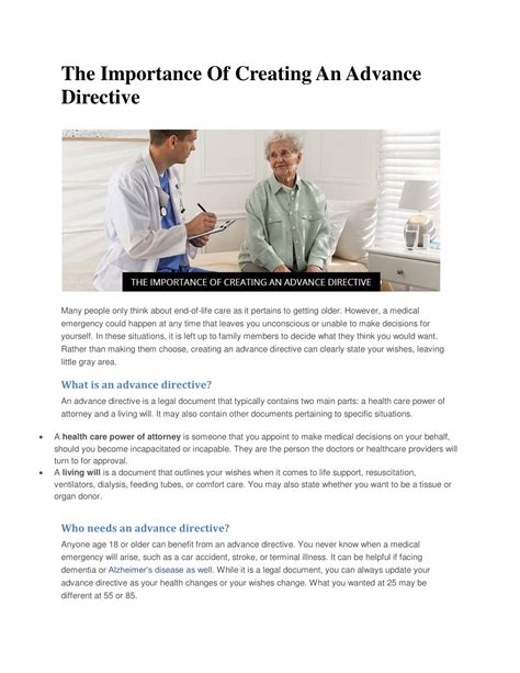 Ppt The Importance Of Creating An Advance Directive Powerpoint Presentation Id 11882779