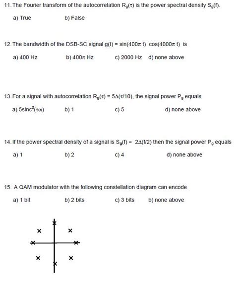 Solved 11 The Fourier Transform Of The Autocorrelation