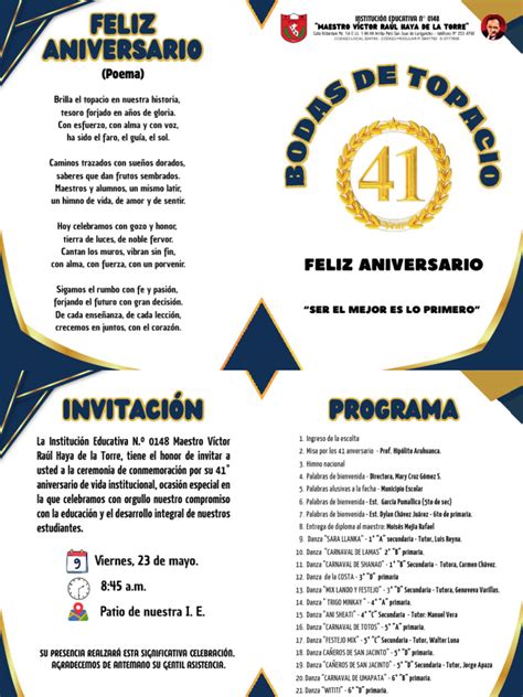 Portadas Para Aniversario Escolar Pdf