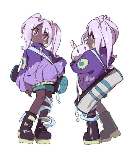 Robinlovesop Goodra Goomy Nintendo Pokemon Girl Black Shoes Blue Shorts Cosplay Dark