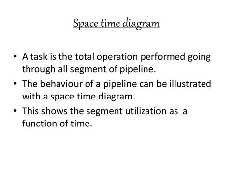 Pipeline Processing And Space Time Diagram