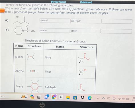 Solved [Review Topics][Reterences]Identify the functional | Chegg.com