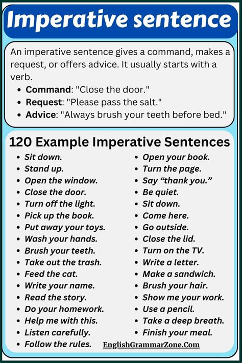 Imperative Sentence Definition With Example