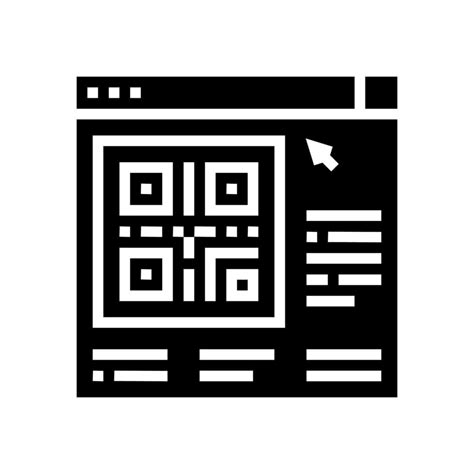 Online Qr Code Glyph Icon Vector Isolated Illustration 10193421 Vector