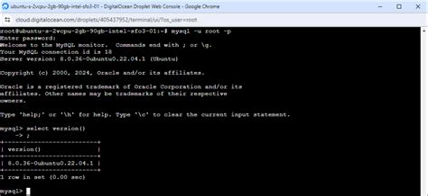 ssh connection to a mysql in a digitalocean droplet a step by step