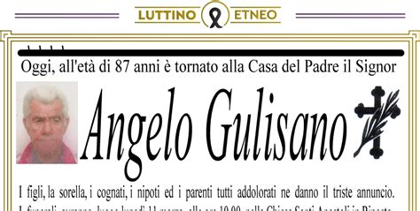 Necrologio Angelo Gulisano Luttino It