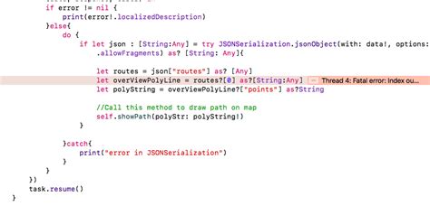 Swift Fatal Error Index Out Of Range In Route Google Map Stack Overflow