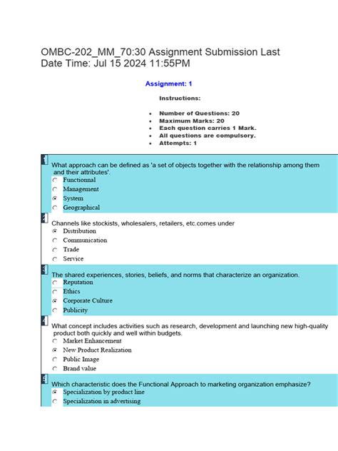 Assignment Qa Pdf Marketing Demand