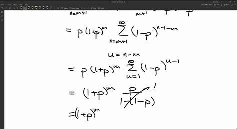 Solved If X Is A Geometric Random Variable Show That Pxnk 1 Xn