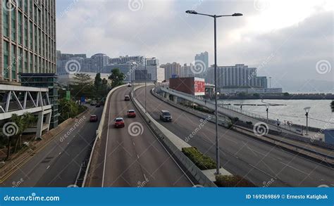 A Freeway In Hong Kong During Morning Rush Hour Editorial Stock Image Image Of Morning Kong