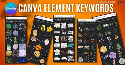 FREE Best Canva Element Keywords List For Aesthetic Design