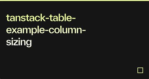 Tanstackreact Table Examples Codesandbox